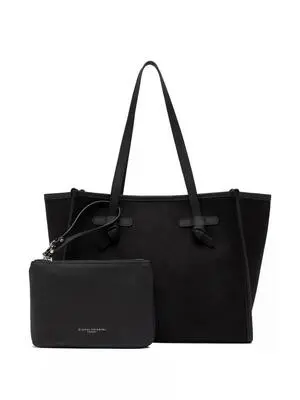 GIANNI CHIARINI Marcella Leather Trim Shopping Tote - Black