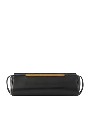 Khaite Nappa Lambskin Evening Clutch - Black