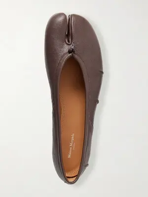MAISON MARGIELA Tabi Split-toe Leather Ballet Flats - Brown