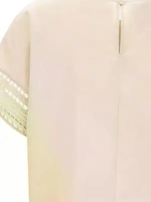 ELENA MIRÒ Embroidered Openwork Blouse
