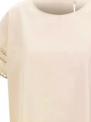 ELENA MIRÒ Embroidered Openwork Blouse