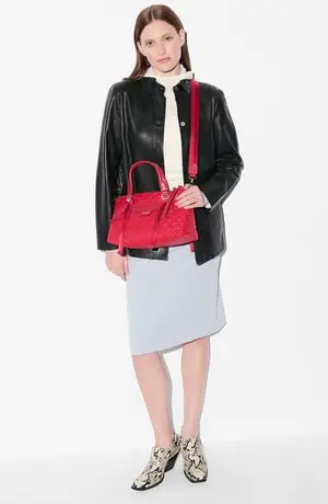 Mz Wallace Small Park Quilted Nylon Satchel - Apple