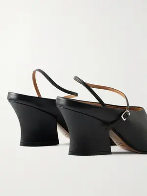 JIL SANDER Grained-leather Mules