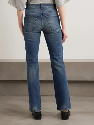 JAMIE HALLER The Freddie Mid-rise Slim-fit Jeans - Blue