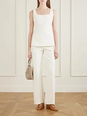 HIGH SPORT Willa Stretch Cotton-blend Wide-leg Pants