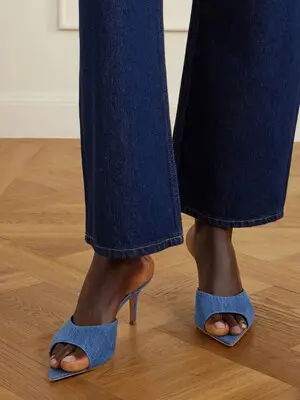 GIANVITO ROSSI Elle 70 Denim Sandals