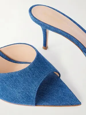 GIANVITO ROSSI Elle 70 Denim Sandals