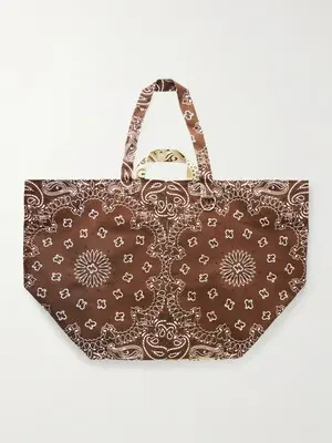 CALL IT BY YOUR NAME Maxi Basket Printed Cotton Tote