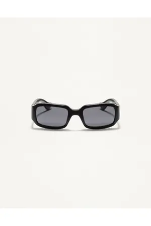 Valentino Garavani Rectangular Acetate Eyewear - Black
