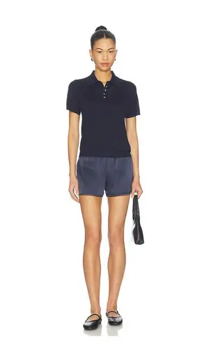 LESET Short Sleeve Merino Wool Polo