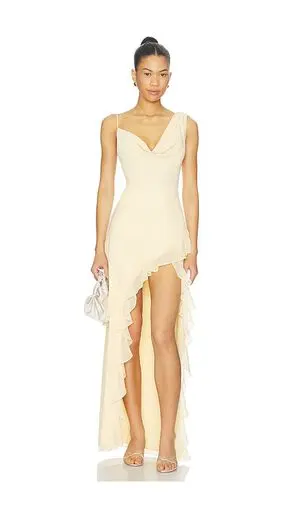 Amanda Uprichard Ella Rose Maxi Dress - Cornsilk