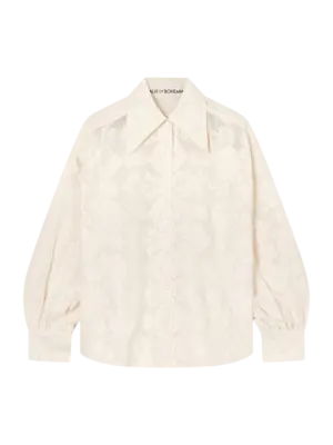 Alix Of Bohemia Margot Tetris Cotton-lace Shirt - Neutrals