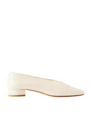 AeydĒ Delia Leather Pumps - Neutrals