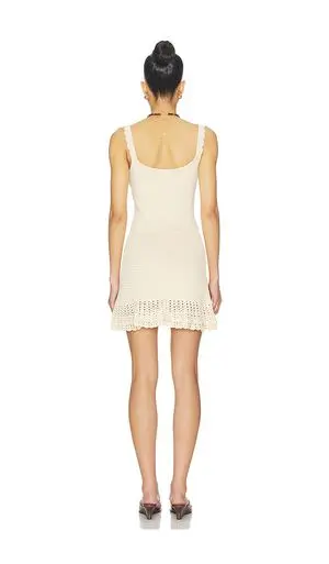 Devon Windsor Willamina Ribbed Knit Mini Dress - Vanilla