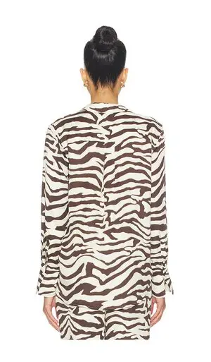 Rails Saige Top - Espresso Zebra