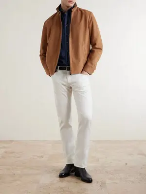 Canali Suede Harrington Jacket