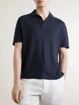 Canali Linen Polo Shirt