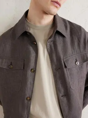 Canali Knitted Cotton T-shirt - Neutrals