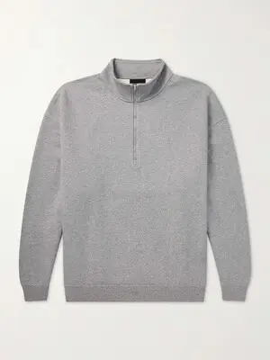 Canada Goose Rove Half-zip Cotton-jersey Sweater - Gray