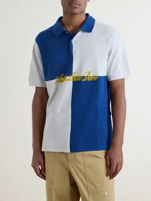 Aimé Leon Dore Logo-embroidered Colour-block Cotton-piqué Polo Shirt