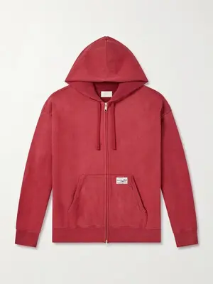 Aimé Leon Dore Cotton-jersey Zip-up Hoodie - Red