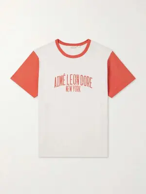 Aimé Leon Dore Logo-print Cotton-jersey T-shirt - Red