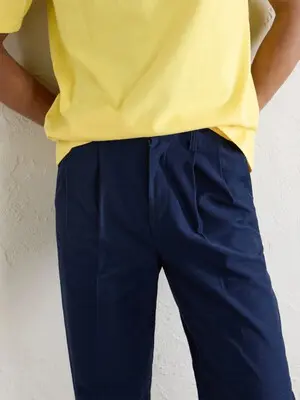 Aimé Leon Dore Straight-leg Pleated Cotton Trousers