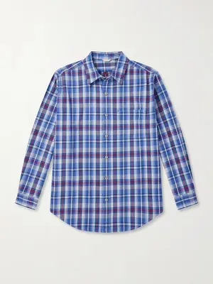 Aimé Leon Dore Checked Cotton-twill Shirt - Blue
