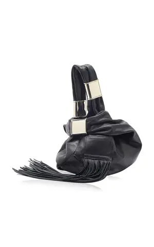 CURATORIA Leather Handheld Bag - Black