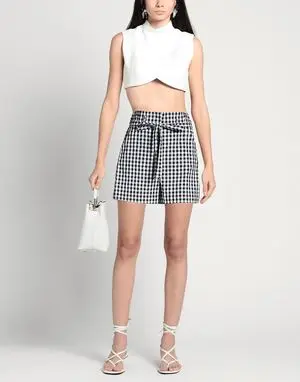Patrizia Pepe Gingham Cotton High Waisted Shorts