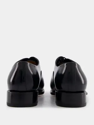 Santoni Polished Leather Oxford Shoes