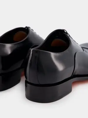 Santoni Polished Leather Oxford Shoes