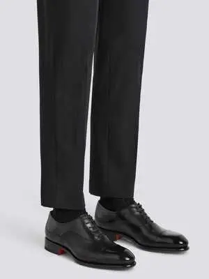 Santoni Polished Leather Oxford Shoes - Black