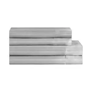 Juicy Couture Damask Stripe Satin Sheet Set - Gray