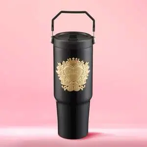 Juicy Couture Flip & Sip Hydration Stainless Steel Tumbler - Black