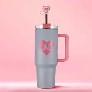 Juicy Couture Jetsetter Hydration Stainless Steel Tumbler - Glitter Silver