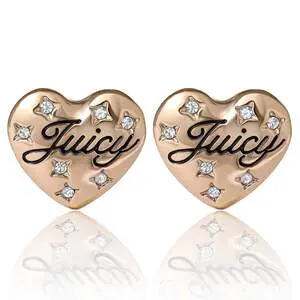 Juicy Couture Heart Stud Earrings - Goldtone