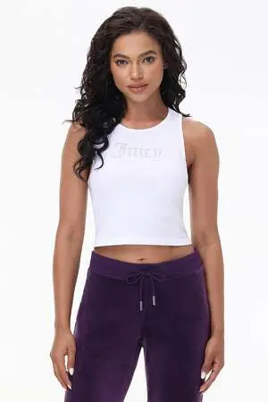 Juicy Couture Small Bling High Neck Seamless Crop Tank