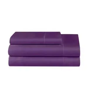 Juicy Couture Solid Satin Sheet Set - Violet
