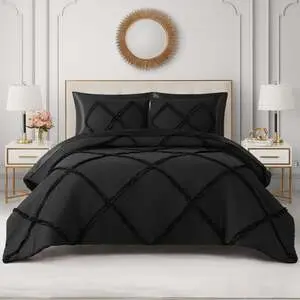Juicy Couture Diamond Ruffle Comforter Set - Black
