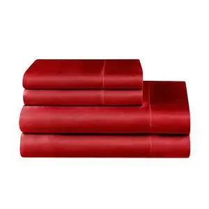 Juicy Couture Solid Satin Sheet Set - Ruby
