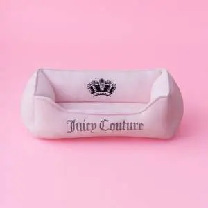 Juicy Couture Crown Velour Pet Bed - Pink