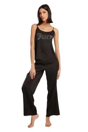 Juicy Couture Satin Cami Pj Set - Black