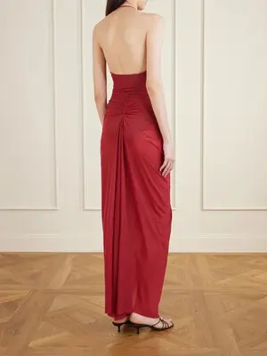 MAYGEL CORONEL Vestalia Draped Jersey Maxi Dress