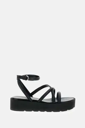 GIANVITO ROSSI Nappa Flatform Sandals Nero