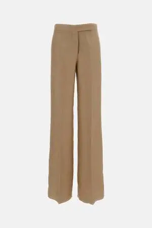 Max Mara Wide-leg Linen Trousers - Beige