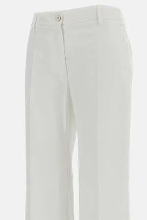 Alberto Biani Wide-leg Cotton Trousers
