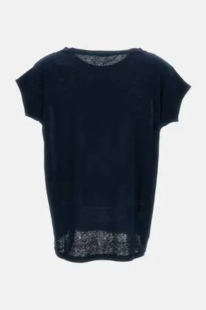 BIFFI Linen Crew-neck T-shirt