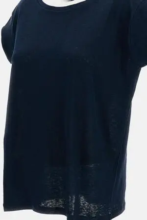 BIFFI Linen Crew-neck T-shirt