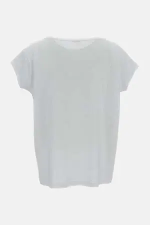 BIFFI Linen Crew-neck T-shirt - Bianco